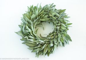 DIY Fresh Sage Wreath - Handmade in the Heartland