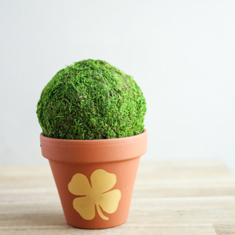 DIY Gold Shamrock Flower Pot - Handmade in the Heartland