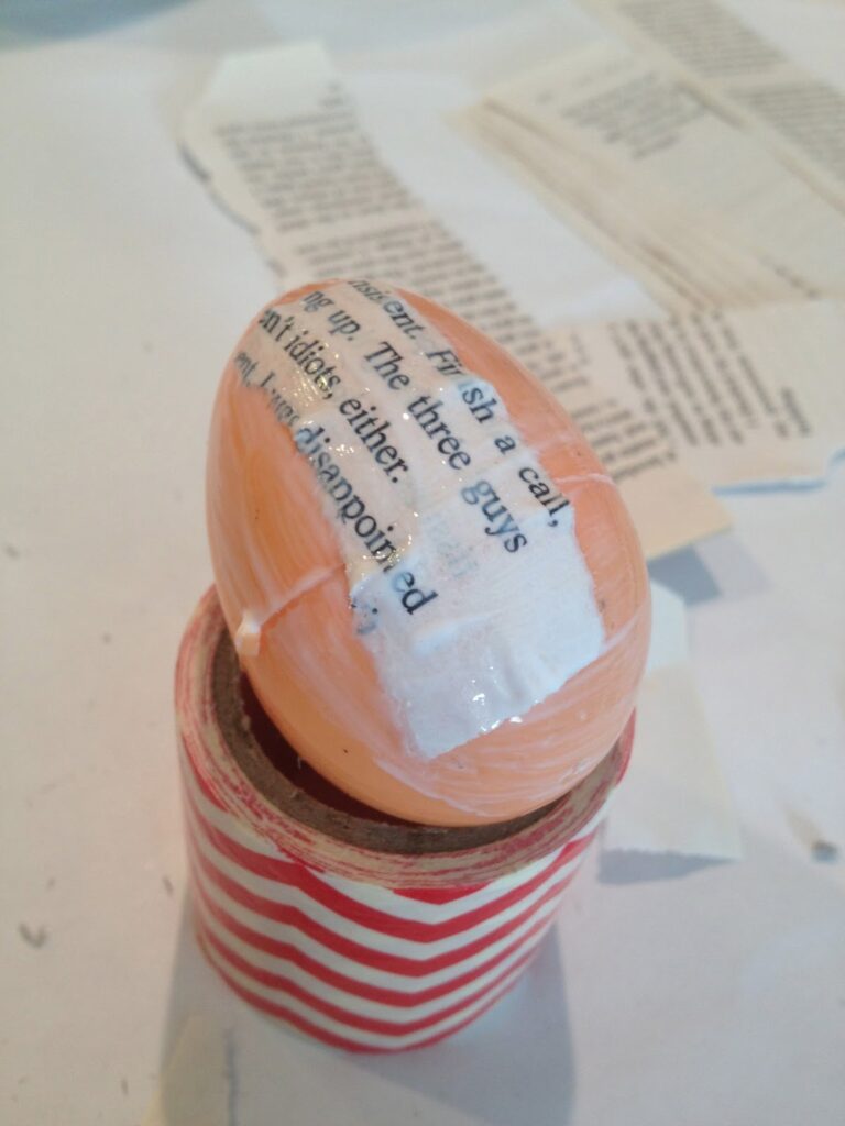 Book Page Easter Egg Wreath - Handmade in the Heartland